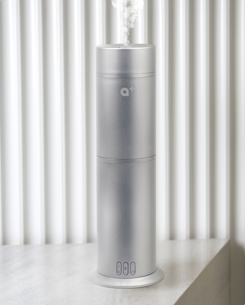 Aromar+ Waterless Cylinder Diffuser Silver